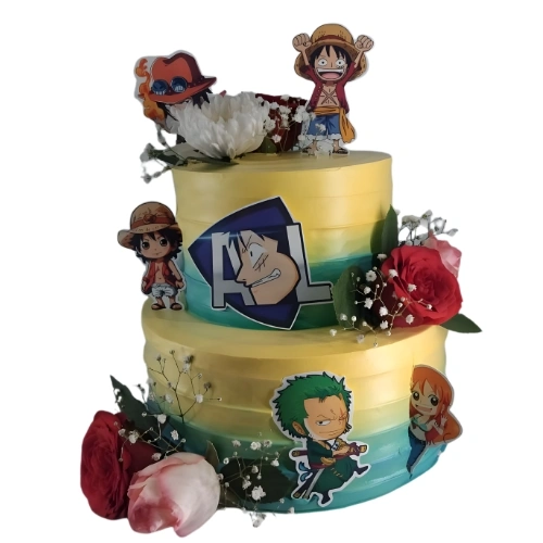 Koseli Xpress - Luffy Crew Cartoon Theme Celebration Cake with Fresh ...